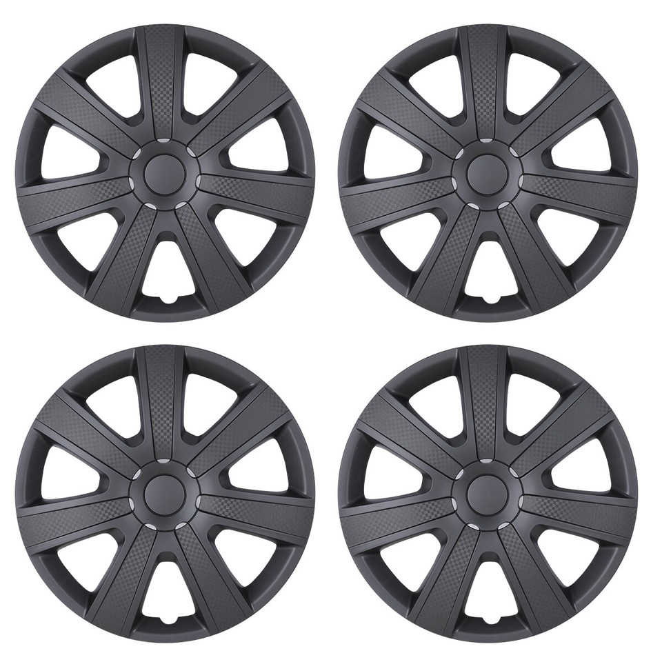 14"-16" Set of 4 Wheel Covers Snap On Full Hub Caps R14 R15 R16 Tire ...