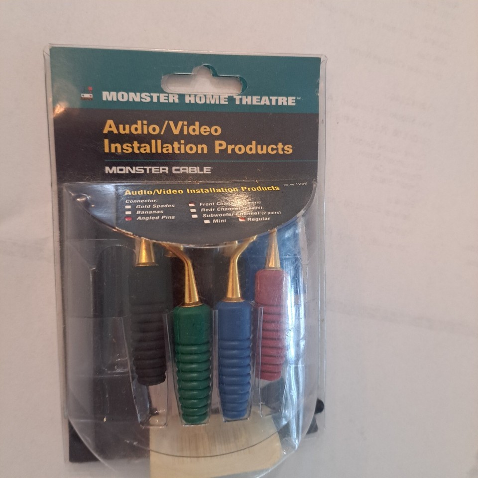 Monster Cable 24K gold speaker cable connectors monster tips 6 pack | eBay