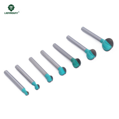 6mm Shank Ball End Router Bit 2Flutes for Wood Cutter Radius: 3 4 5 6 7 ...