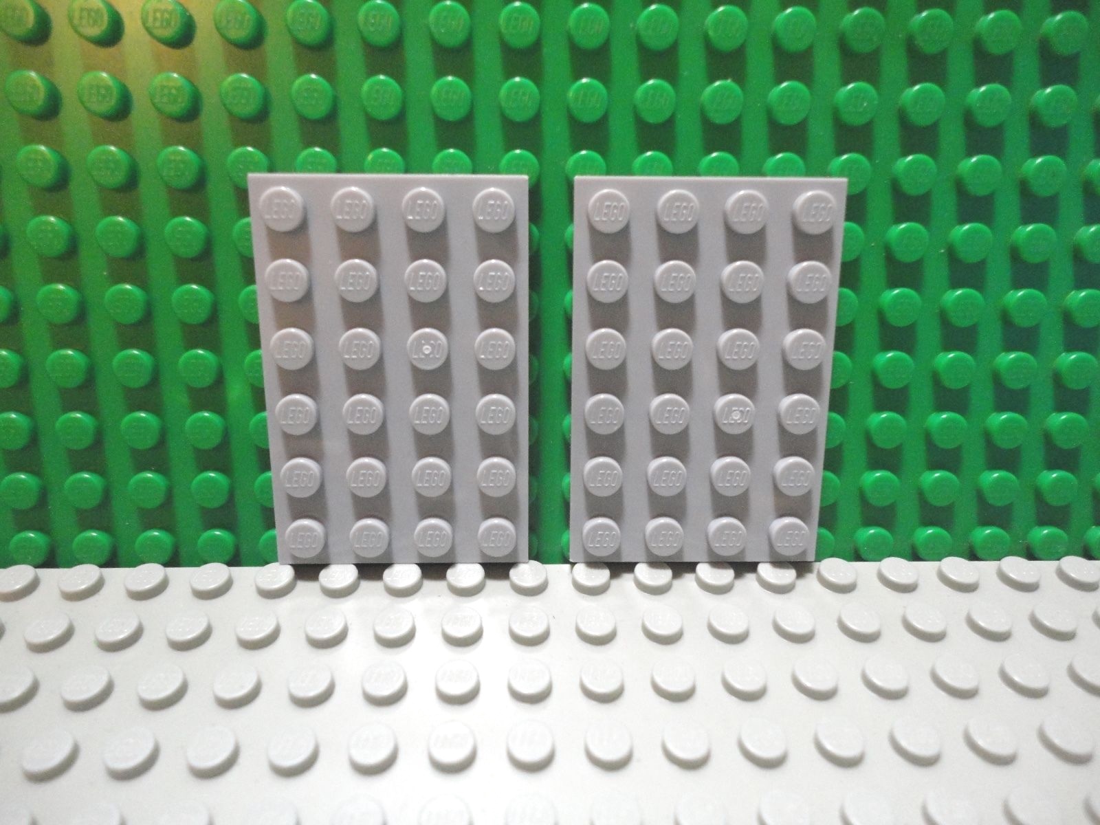 Lego 2 Light Bluish Gray 4x6 base plate NEW | eBay