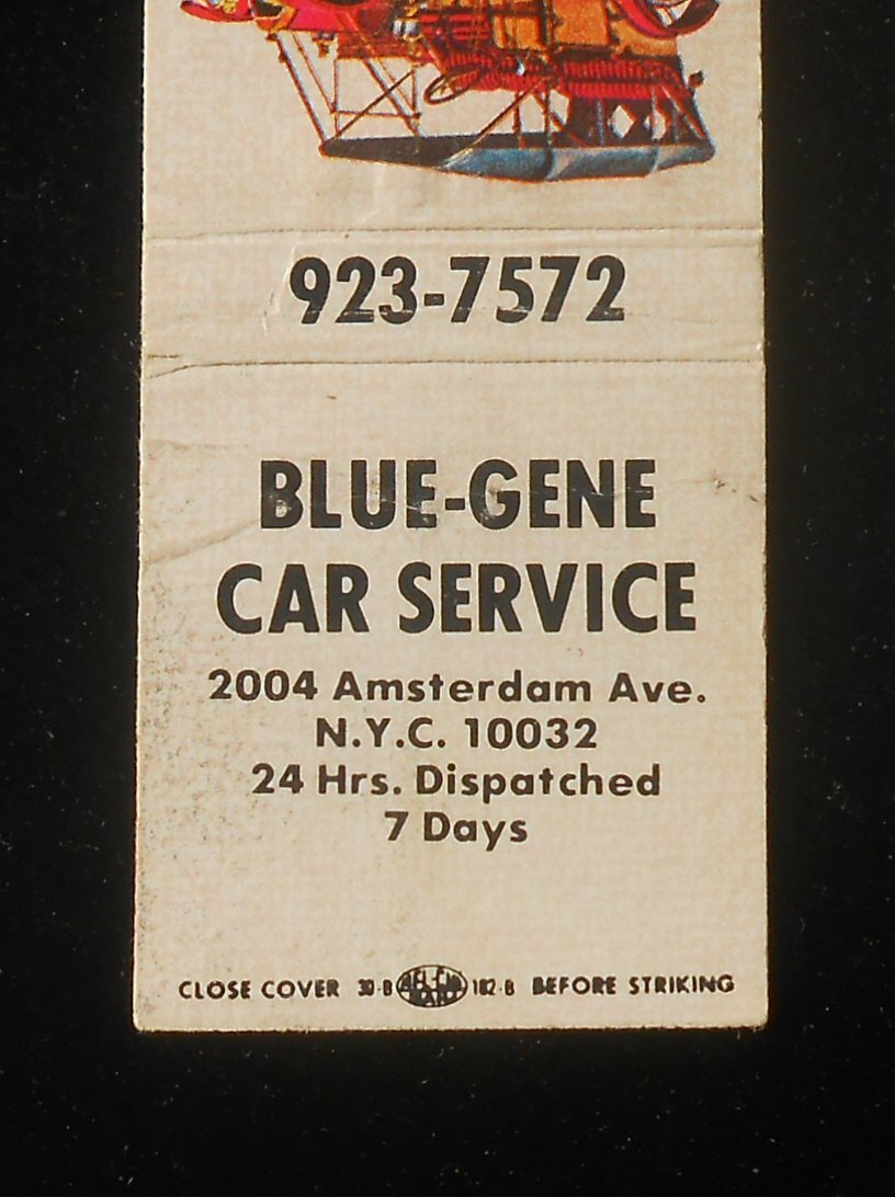 1970s Blue-Gene Car Service 2004 Amsterdam Ave. 1910 Stearns Antique ...