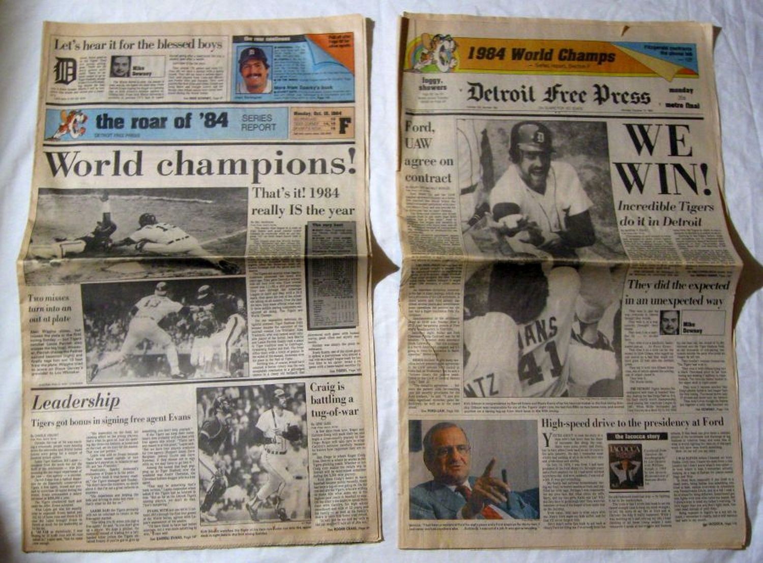 Detroit Tigers win World Series Detroit Free Press newspaper October ...