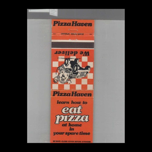 Matchbook Cover - Pizza Pizza Haven Learn How To Eat Pizza In Your ...