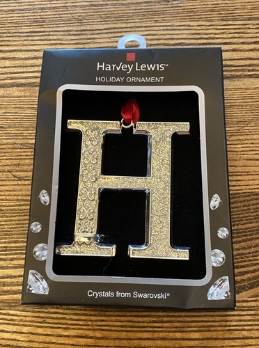 Harvey Lewis Christmas Tree Holiday Monogram Ornament Letter H ...