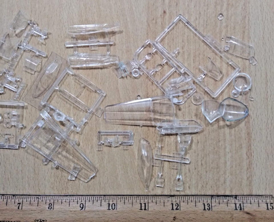 02-23 MISCELLANEOUS MILITARY AIRCRAFT CLEAR PARTS Plastic Model PARTS ...