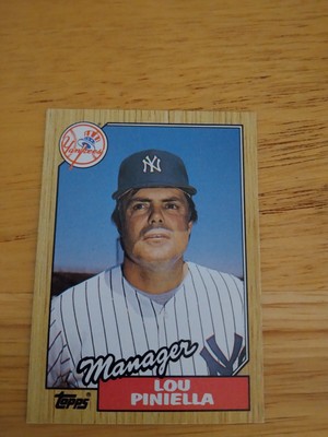 1987 Topps Lou Piniella Manager #168 New York Yankees | eBay