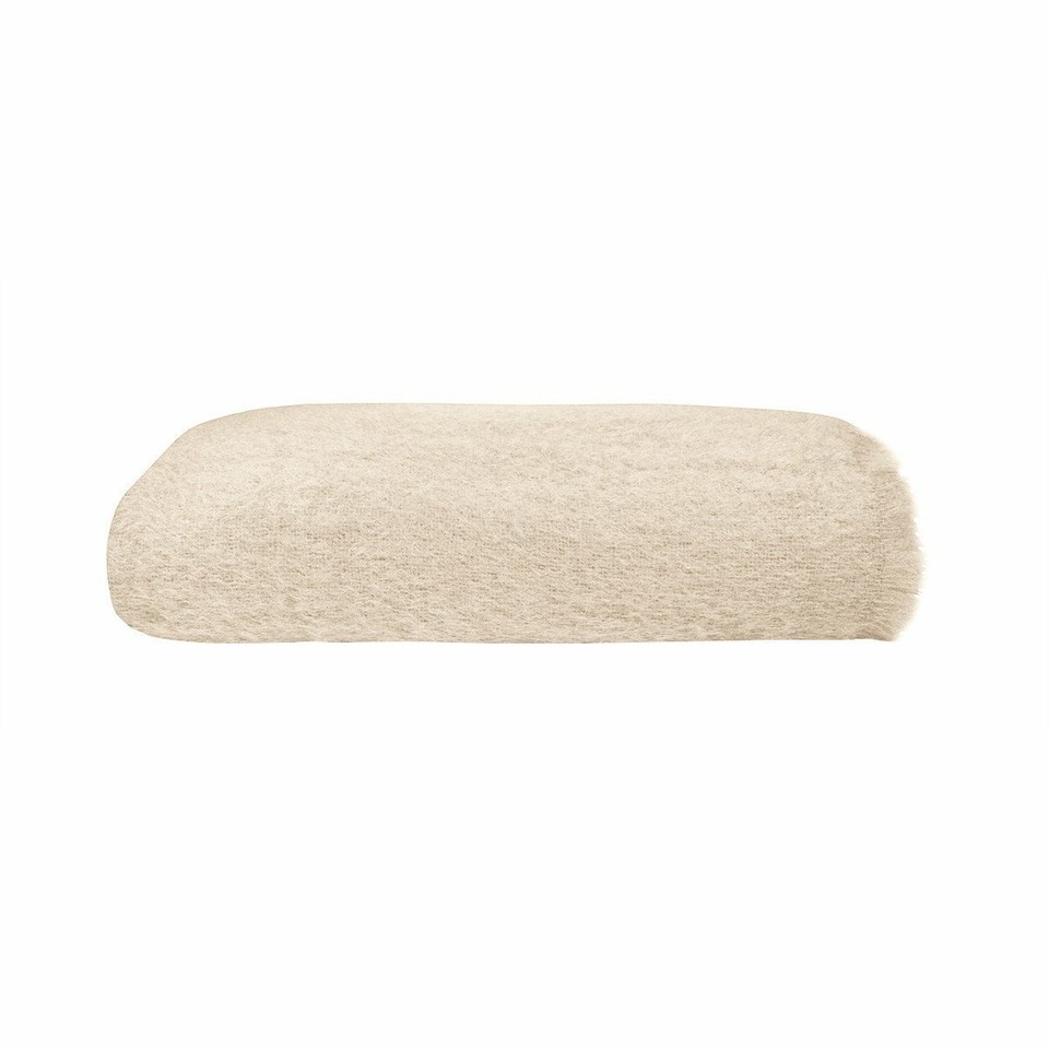 YVES DELORME FRENCH PURE ( 100% ) MOHAIR THROW IN SABLE,SILVER,NOISETTE ...