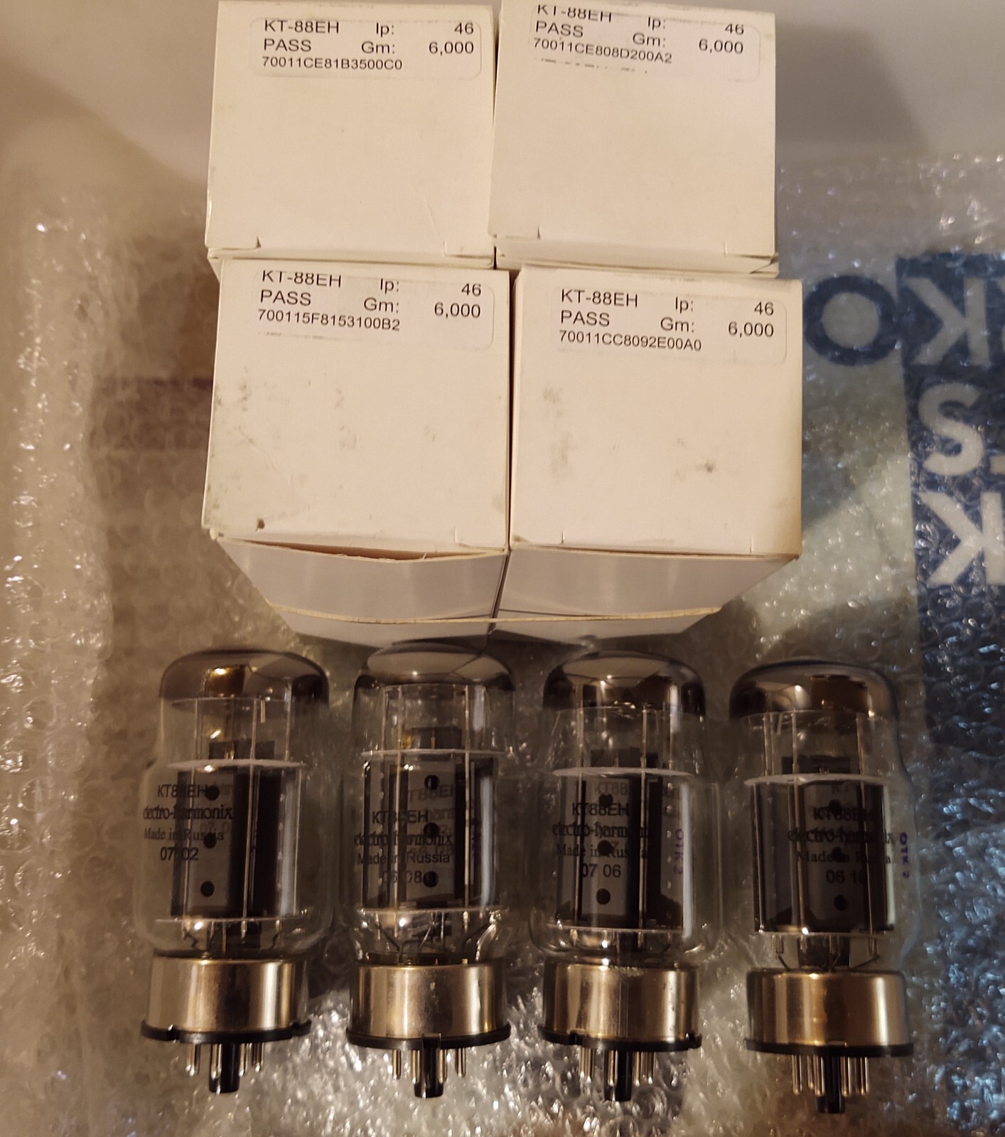 - Matched quad , New production Russia EH Electro-harmonix 6550 / KT88 ...