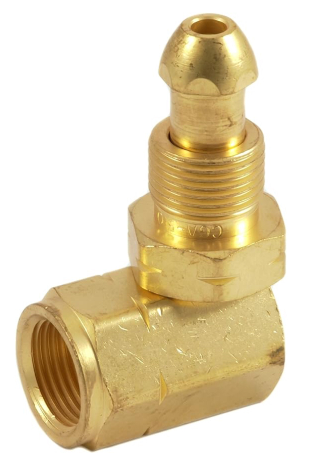Forney 87811 Acetylene Regulator Adaptor, CGA-510 (90-Degree) to CGA ...