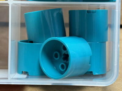 LEGO Parts - Dark Turquoise Brick, Round 3 x 3 x 2 - No 73111 - QTY 5 ...