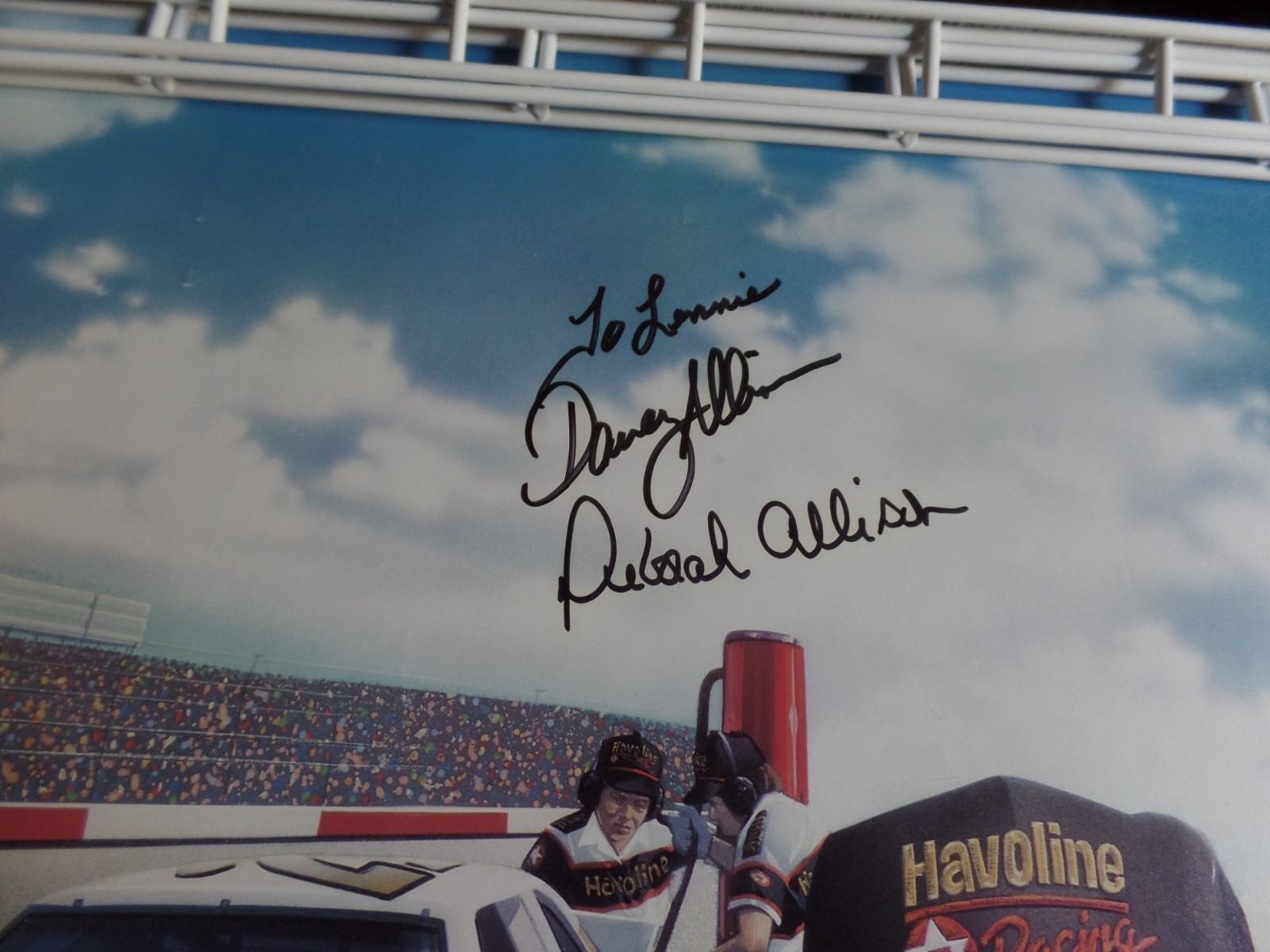 Vintage Davey Allison Deborah Allison Signed Havoline Dover Downs 1987 ...