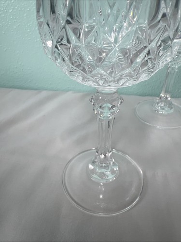 CRISTAL D'ARQUES Longchamp Lead Crystal Small Wine Glasses Goblets Set ...