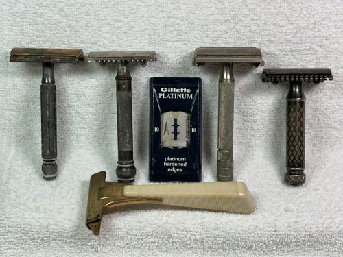 Vtg Gillette Razors Dispenser LOT Eversharp Schick 5 Razors Shaving | eBay