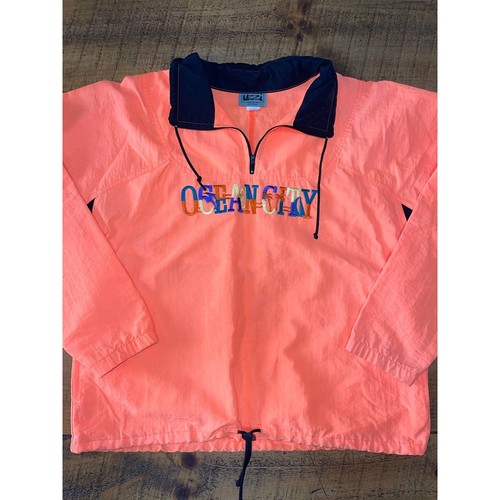 Mens Uzzi Amphibious Gear Vintage 90s Neon Orange Ocean City Jacket ...