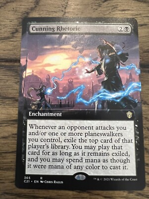 1x Cunning Rhetoric, Extended, Commander 2021 Strixhaven, Magic MTG C21 ...
