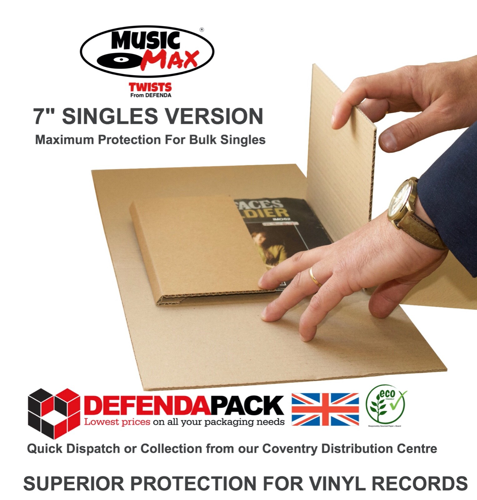 RECORD MAILERS 12" LP 7" Singles 45s Vinyl Stiffeners Cardboard Boxes ...