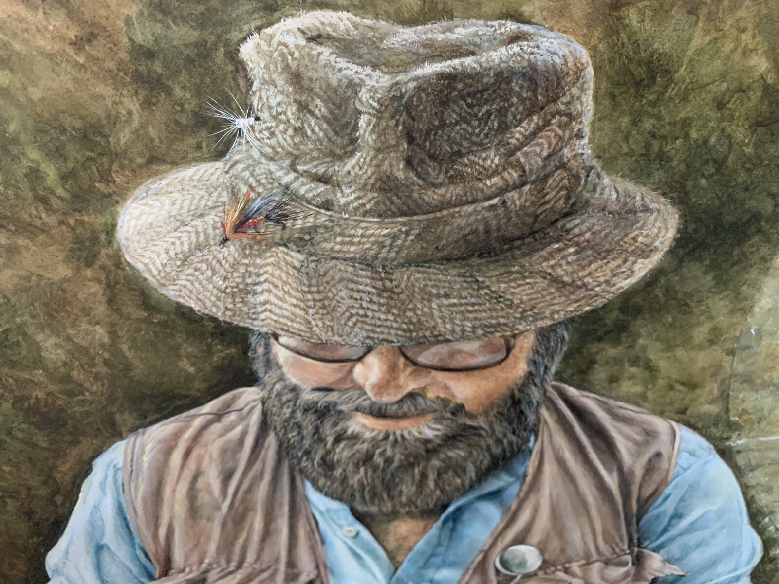 MERRILYN JAQUIERY - Listed Artist - ORIGINAL Painting - Fly Fishing ...