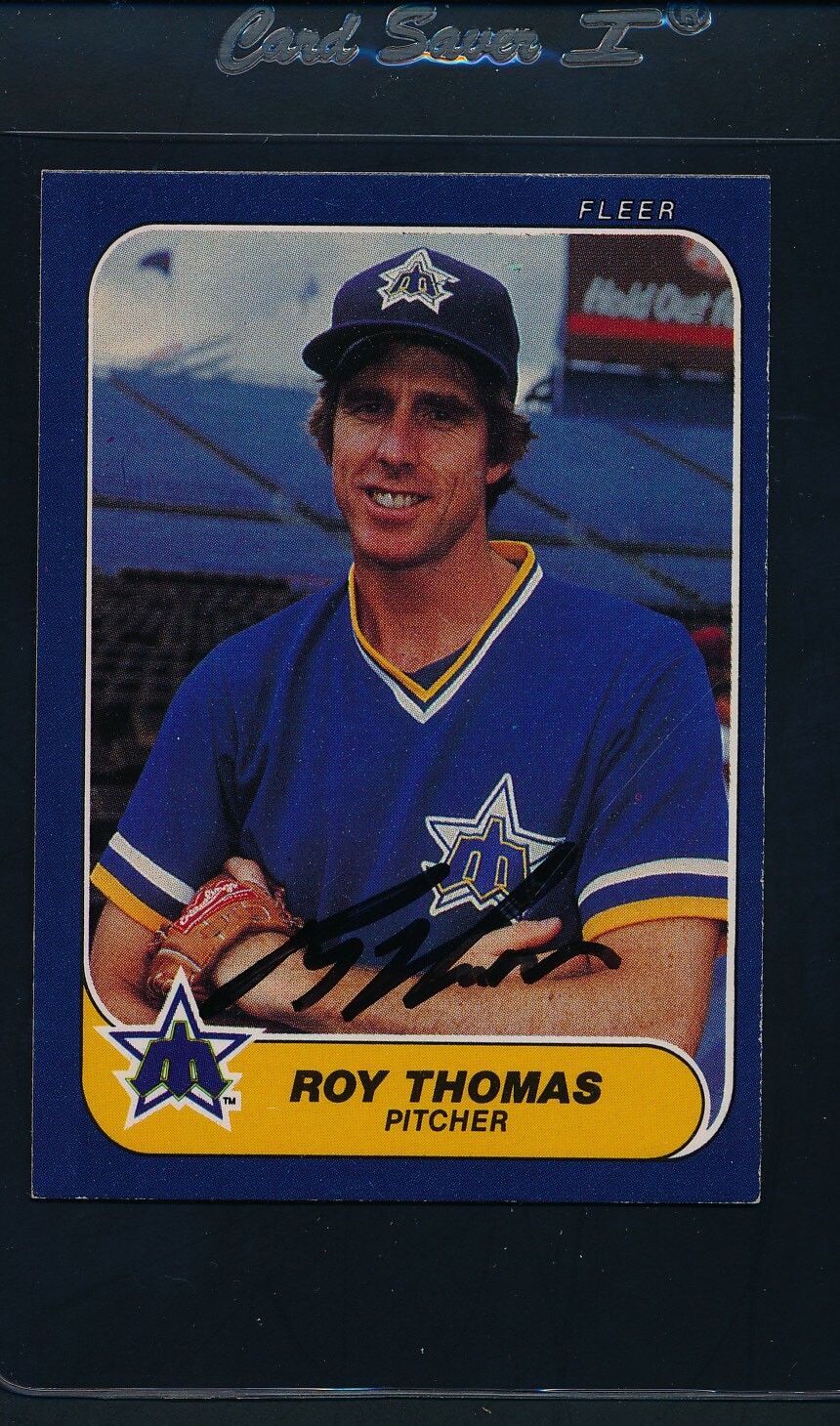 1986 Fleer #478 Roy Thomas Mariners Signed Auto *29514 | eBay