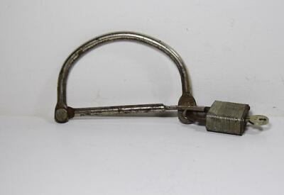 Antique Kit Duffle Bag Lock Bar Handle with Key Iron D-RING Navy ...