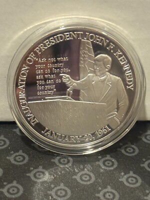 2007 AMERICAN MINT JOHN F. KENNEDY LIFE OF JFK INAUGURAL SPEECH SILVER ...