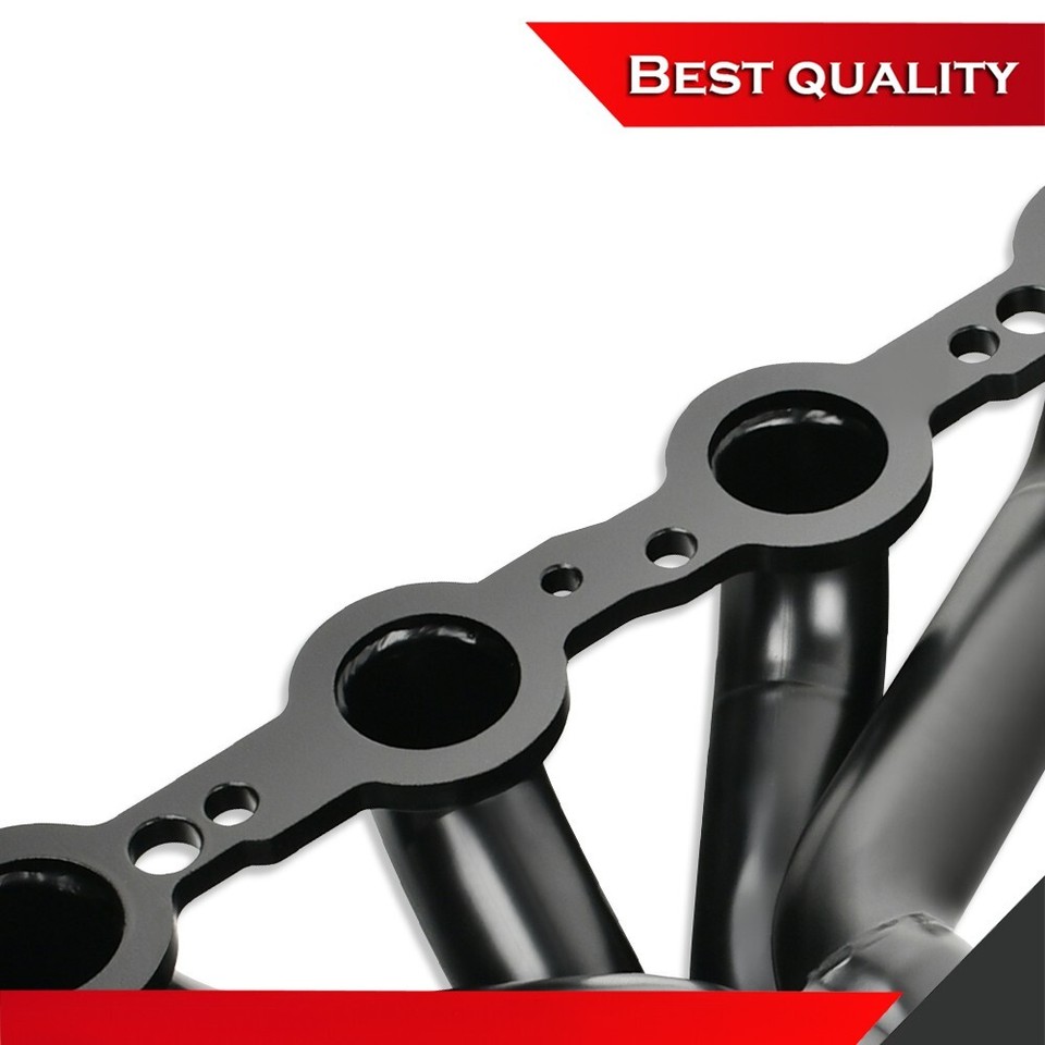 Shorty Style Black Steel Headers Suit Chevy SBC LS LS3 LS6 LS7 Block ...