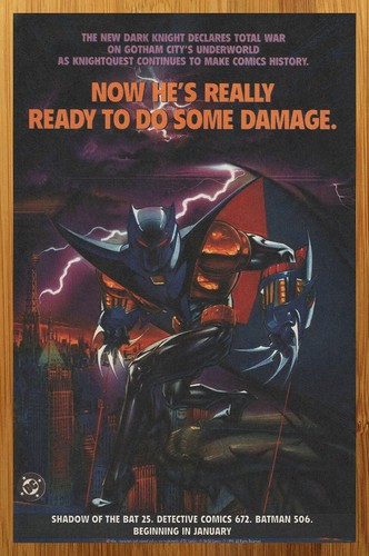 1993 DC Comics Batman Knightquest Print Ad/Poster Azrael Azbat ...