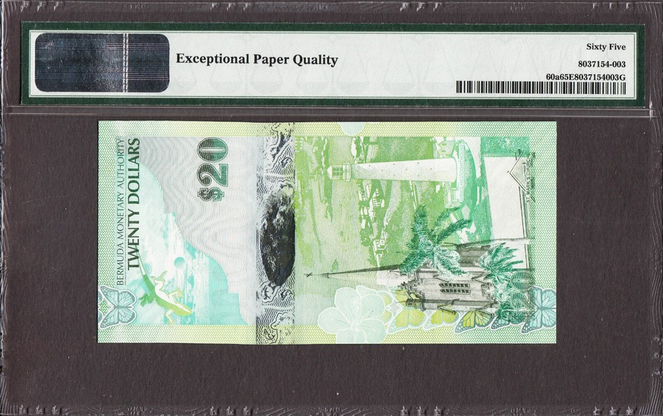 Bermuda $20 Hybrid Polymer 2009 1st Prefix LOW # A/1 000023 P-60a GEM ...