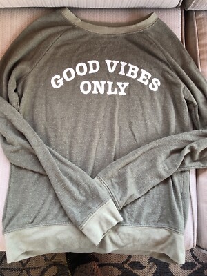 GRAYSON THREADS Women's XS Green Long Sleeve {GOOD VIBES} Excellent | eBay