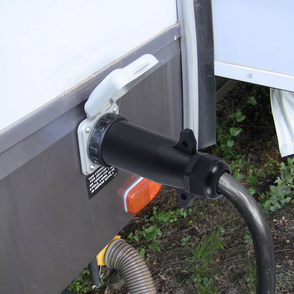 7 Pin Round RV Style Trailer Plug Connector Replacement 7 Way Plug ...