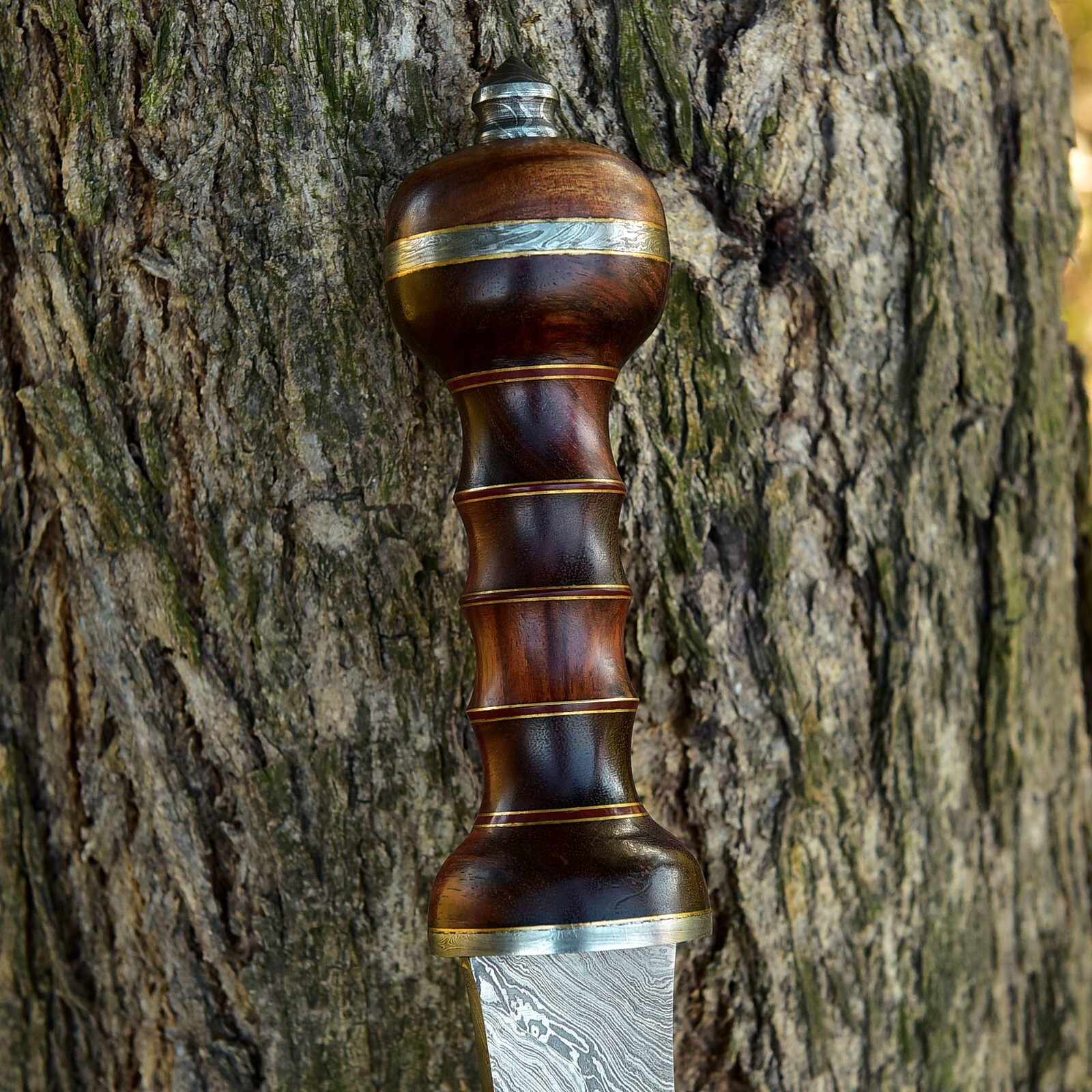 HANDMADE FORGED DAMASCUS STEEL GLADIUS SWORD DAGGER VIKING DOUBLE EDGE ...