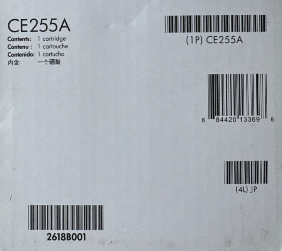 HP 55A Black Toner Cartridge CE255A For HP LaserJet P3015 Sealed Retail ...