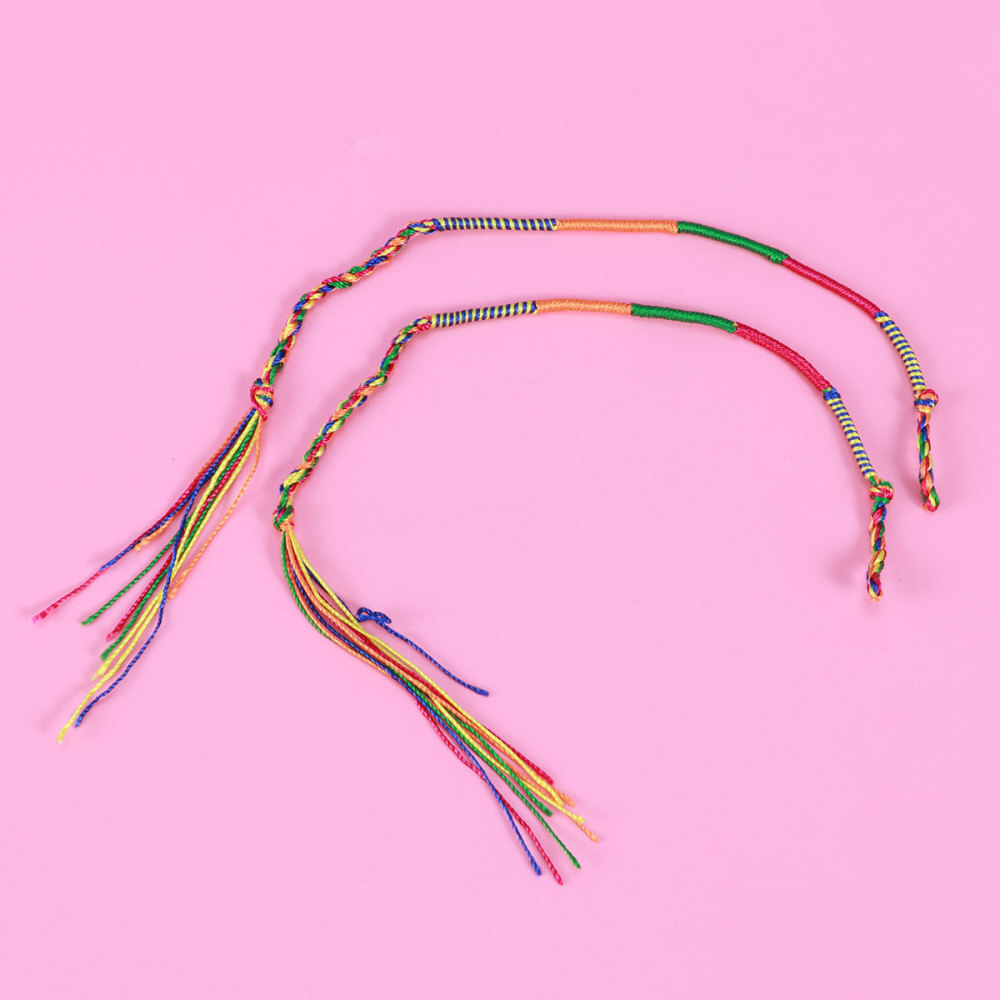 100pcs Colorful Handmade Braided Bracelets Assorted Friendship Thread ...