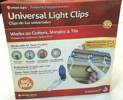 SMART LIGHT UNIVERSAL LIGHT CLIPS 300 CLIPS GUTTERS SHINGLES AND TILE ...