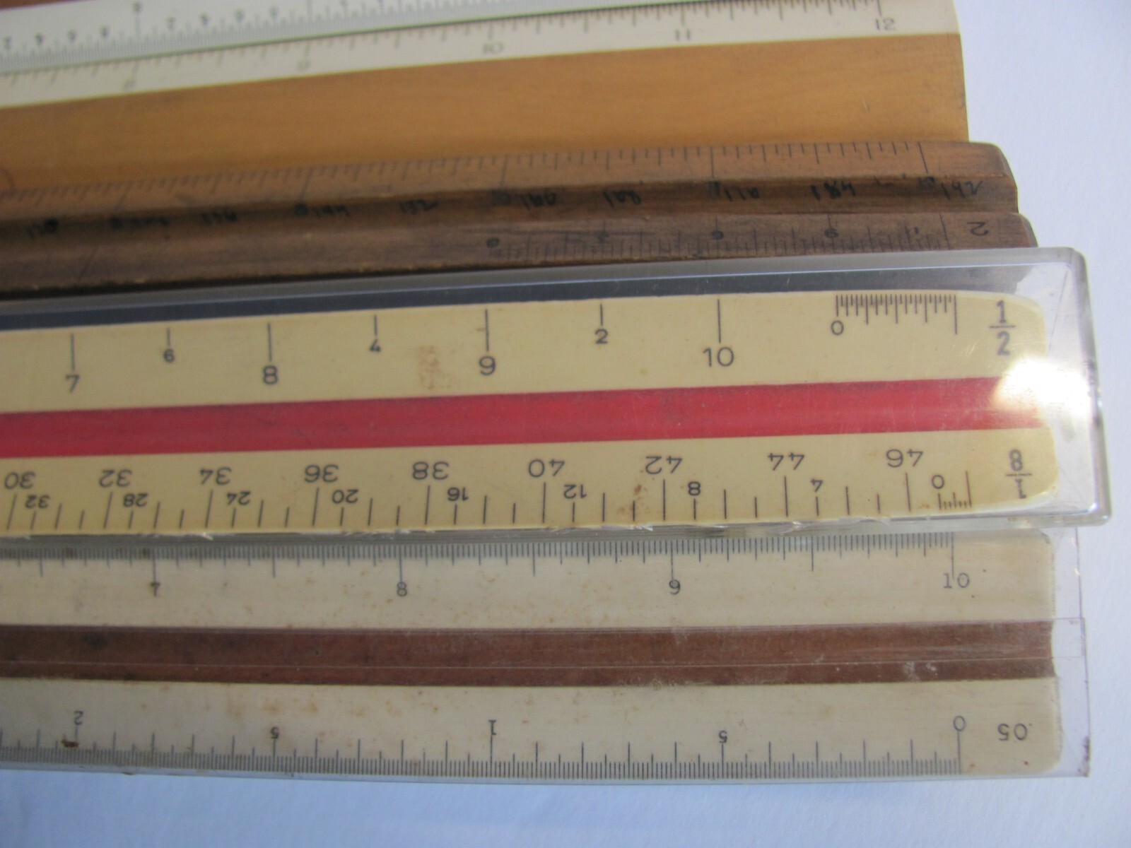 Lot of Five Drafting Mechanical Engineer Rulers Triangle Dietzgen ...