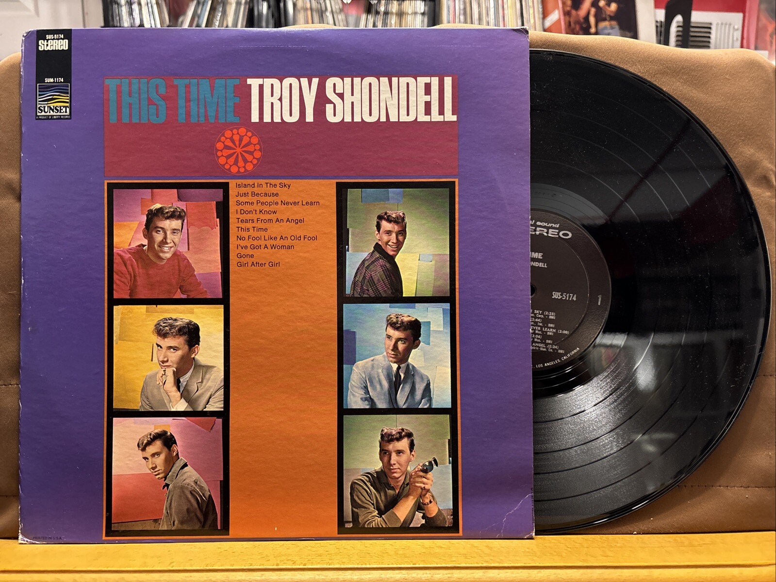 Troy Shondell - This Time Vinyl LP - 1967 Sunset Records Stereo - EX/VG ...