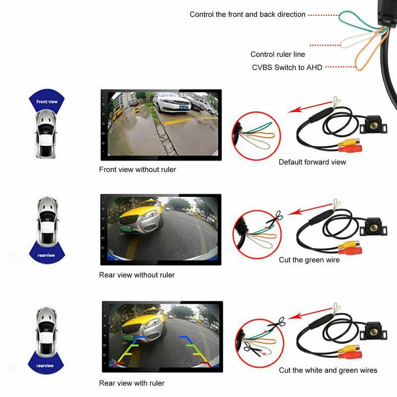 AHD/CVBS Car Rear/Front/Side Rear View Camera Night Vision Parking w ...