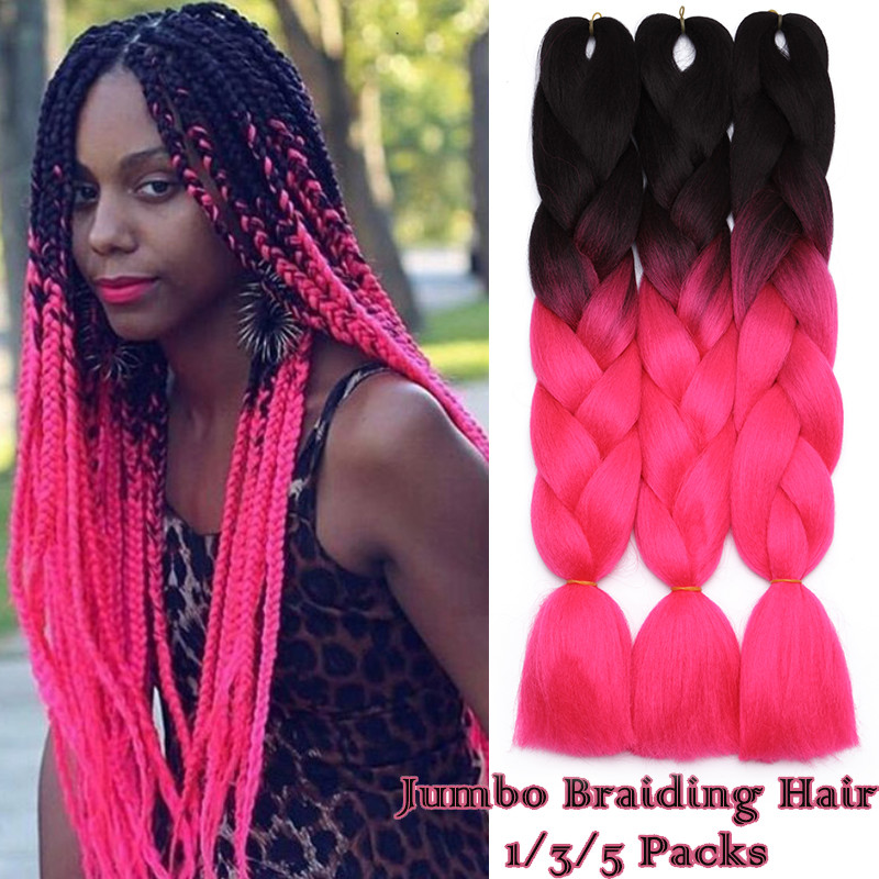 Jumbo Braids Natural Dutch DIY Braiding Hair Extensions Box Twist Ombre ...