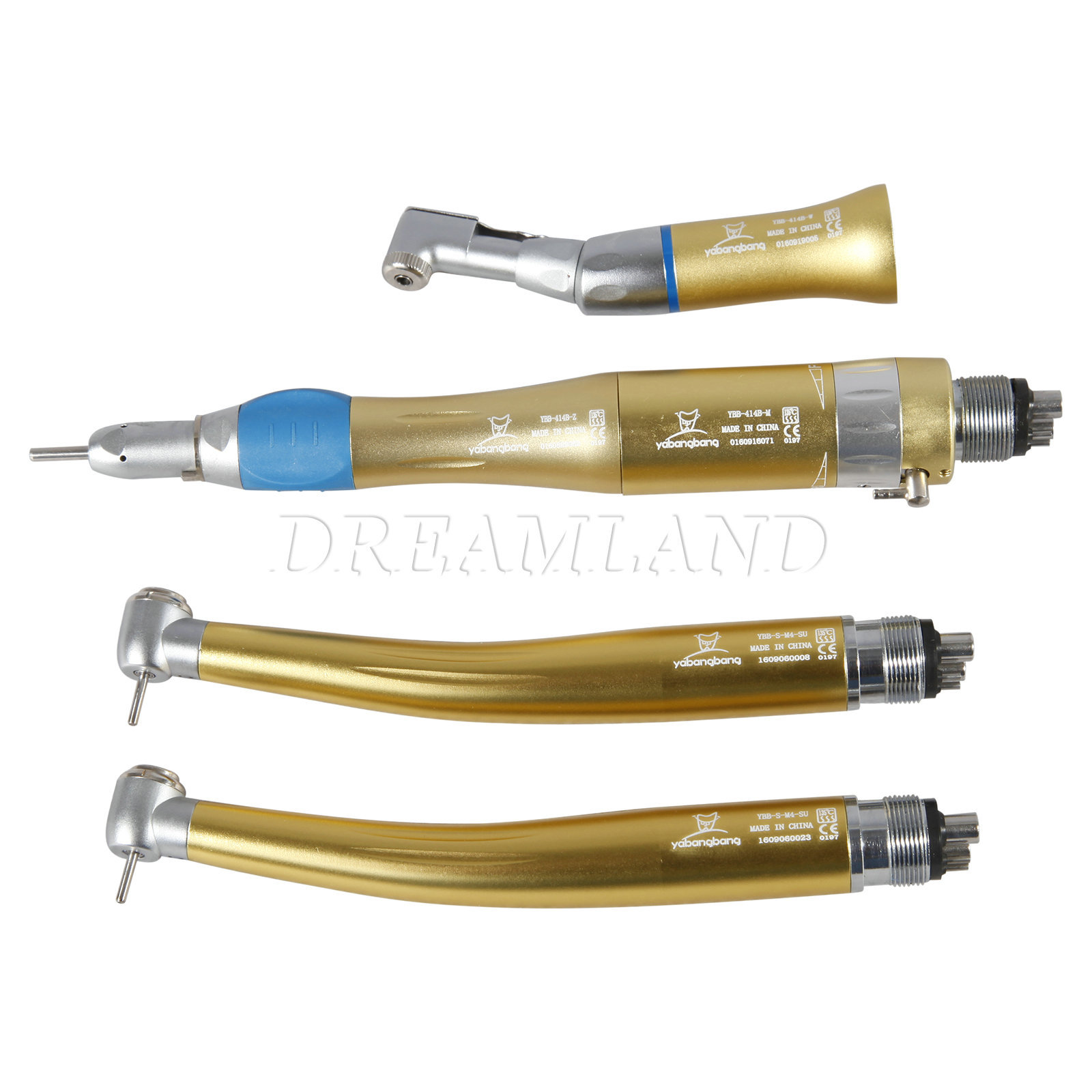 NSK Style Dental Low & High Speed Handpiece Kit Contra angle 4Hole Kit ...