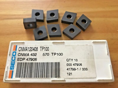 SECO Carbide Inserts - CNMA120408 TP100 - Qty. 8 - NEW in Box | eBay
