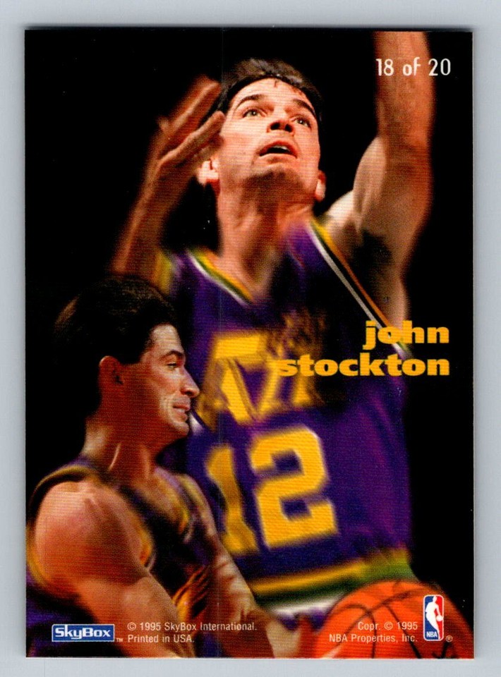 1994 SkyBox E-Motion #18 X-Cited John Stockton | eBay