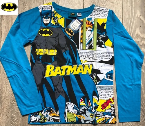 Boys Batman long sleeve pyjama pj top Age 11 - 12 years Blue NEW, Bat ...