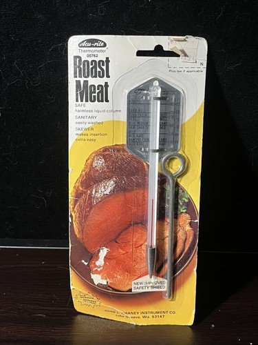 Vtg Acu-Rite Roast Meat Thermometer John L Chaney Instrument Co NEW USA ...