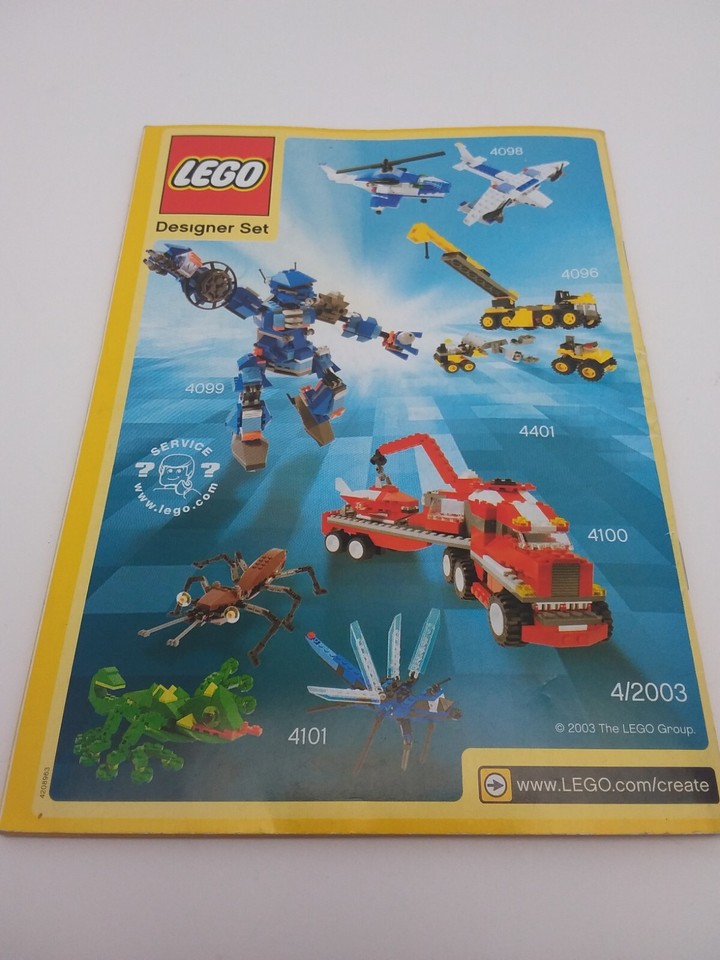 LEGO CREATOR Mini Robots 6-99 4097 Instructions Only Make 32 Robots No ...