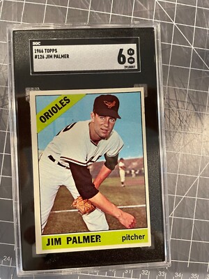 1966 TOPPS #126 JIM PALMER BALTIMORE ORIOLES ROOKIE BASEBALL CARD SGC 6 ...
