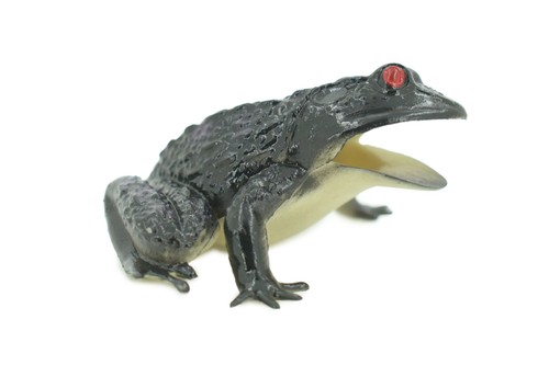 Frog Toy, Black Frog, Toad, Realistic Rubber Toy Model 3" F6091 B3 | eBay