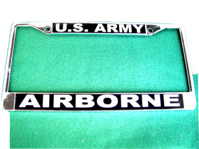 -U.S. ARMY-AIRBORNE-License Plate Frame-Chromed Cast Metal-#811027S | eBay