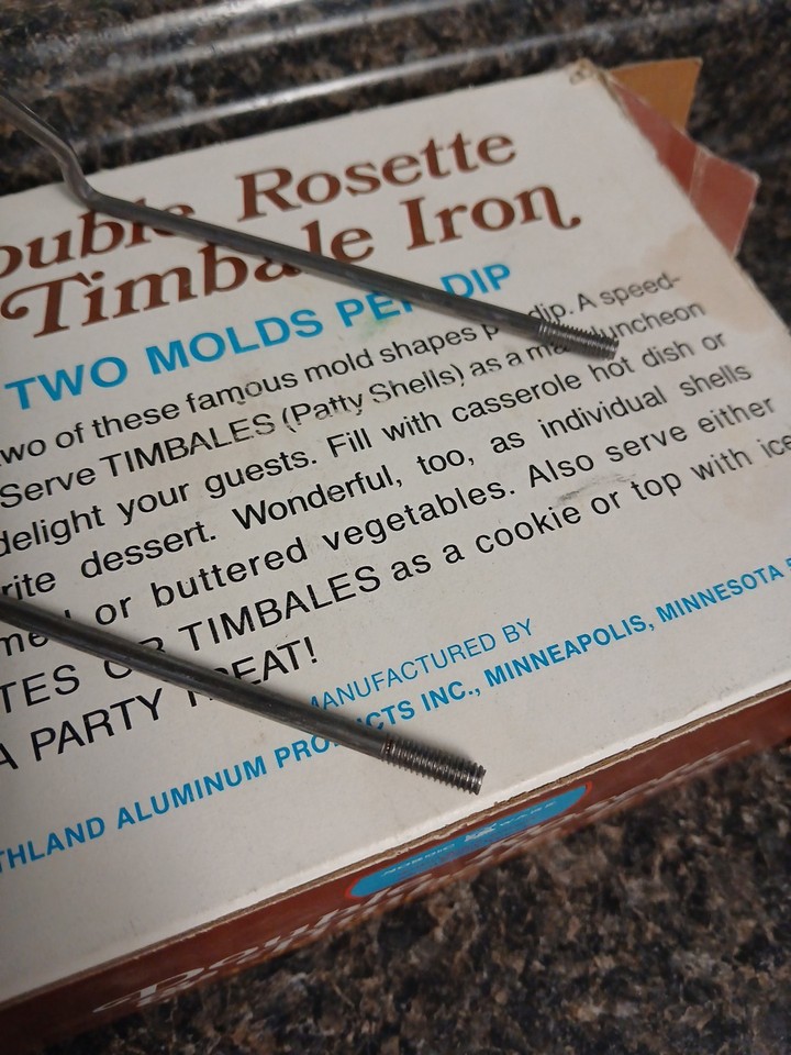 VTG Nordic Ware Double Rosette & Timbale Iron 4 Molds Original Box ...