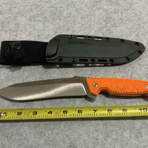 Cold Steel Taiwan Razor Tek 4116 SS 11.5” Fixed Blade Knife Orange W ...