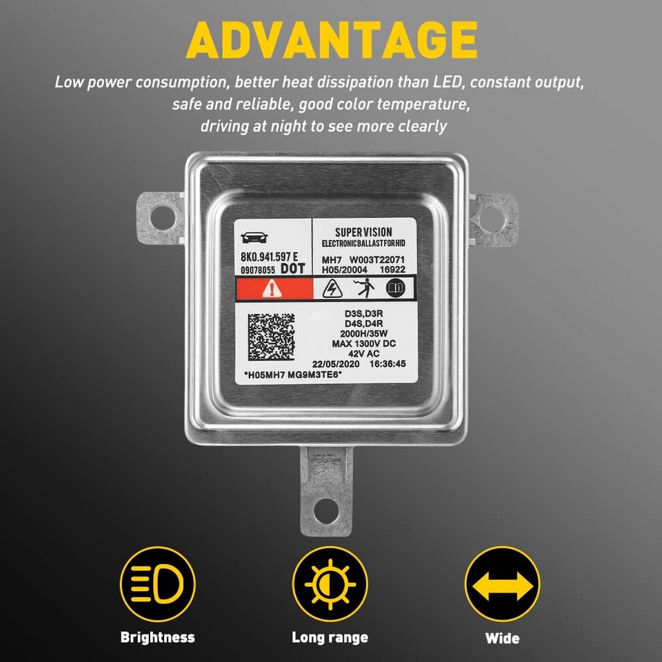 Xenon Ballast HID Light Control Unit Computer Module 8K0941597E For ...
