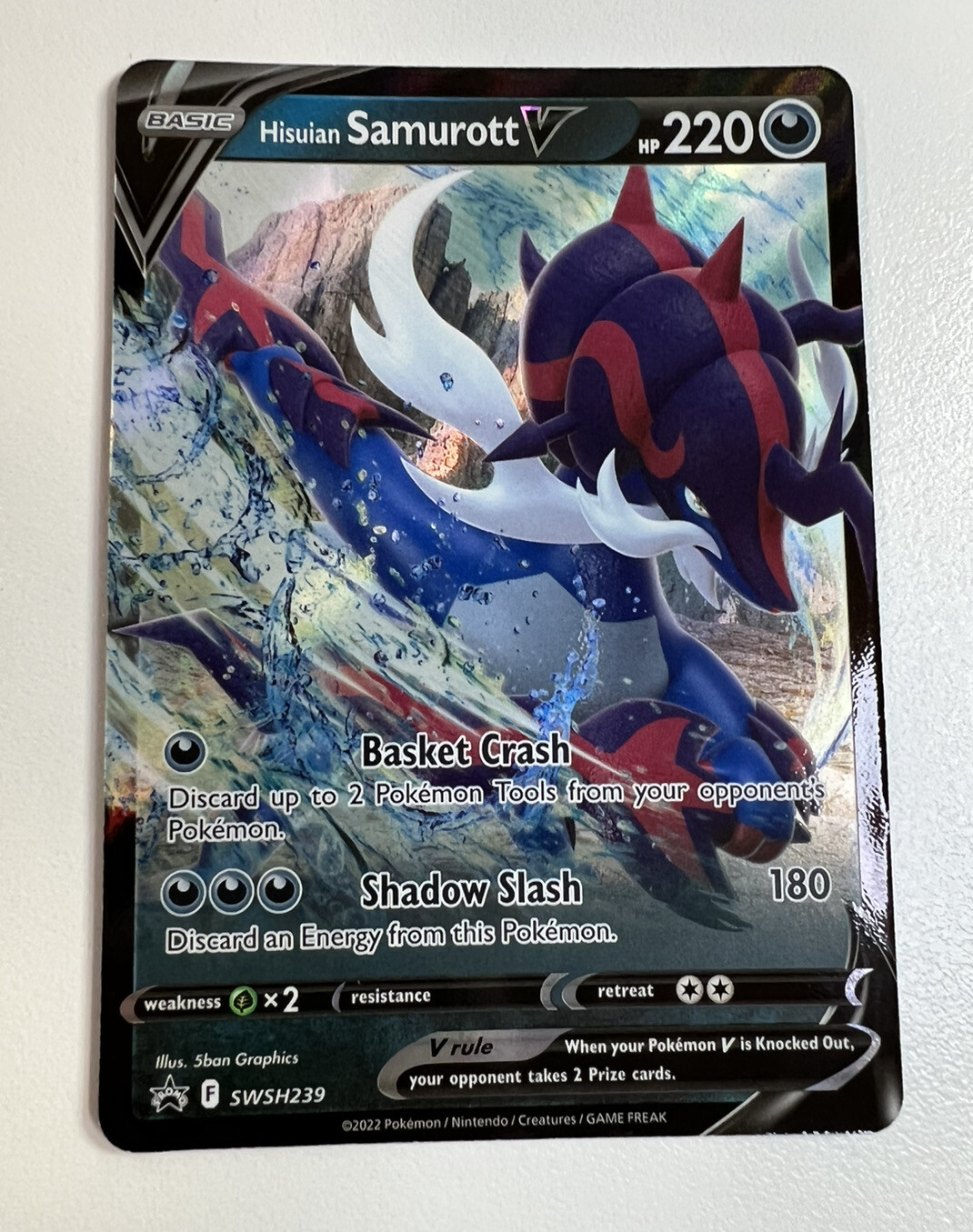 Pokemon Card | HISUIAN SAMUROTT V SWSH239 | Foil Promo NM | eBay Australia